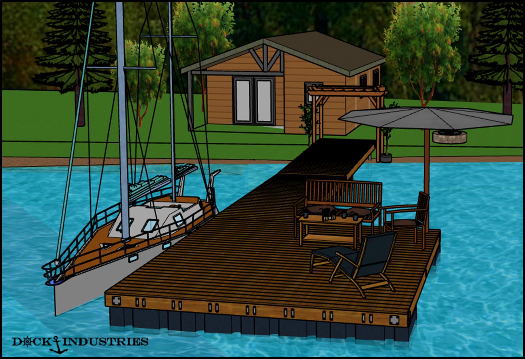 Docks kit 6'x16' semi-floating & 6'x16' floating & 16'x16' floating ...