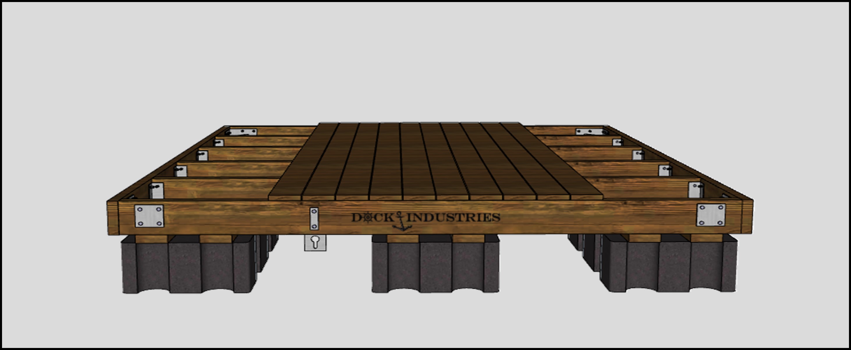 Heavy Duty swim raft 10'x10' kit - Dock Industries