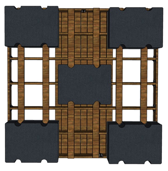 Heavy Duty swim raft 12'x12' kit - Dock Industries