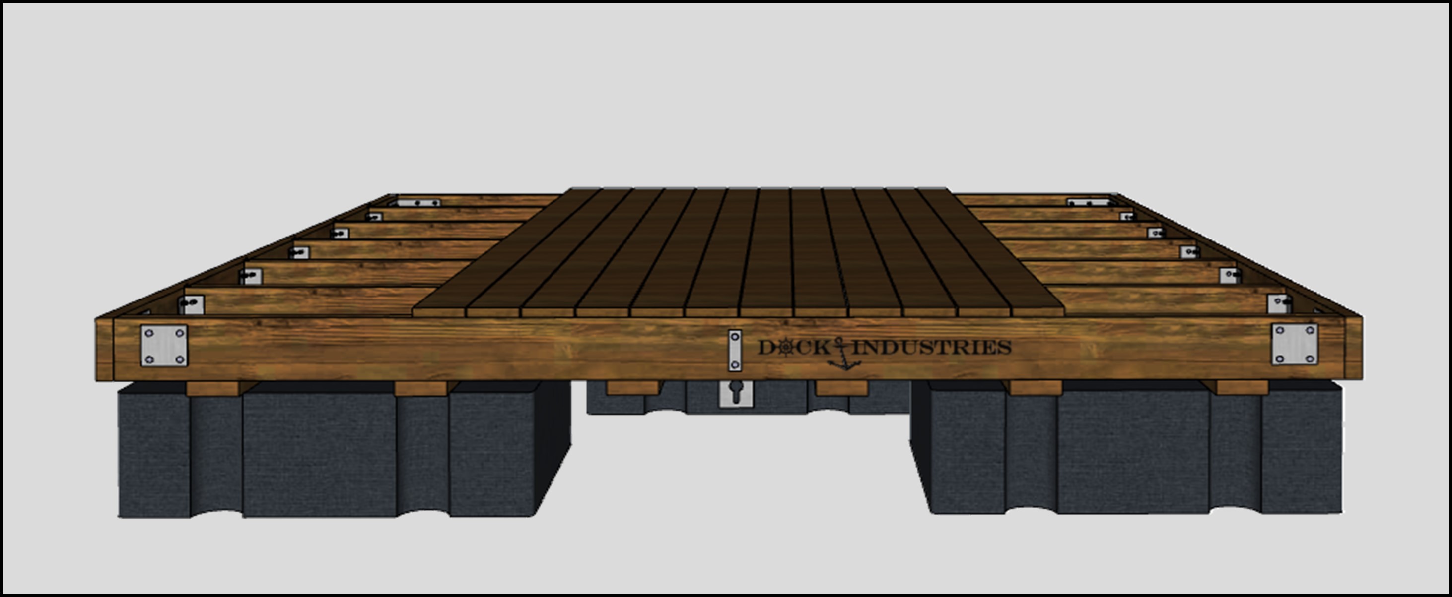 Heavy Duty swim raft 8'x8' kit - Dock Industries