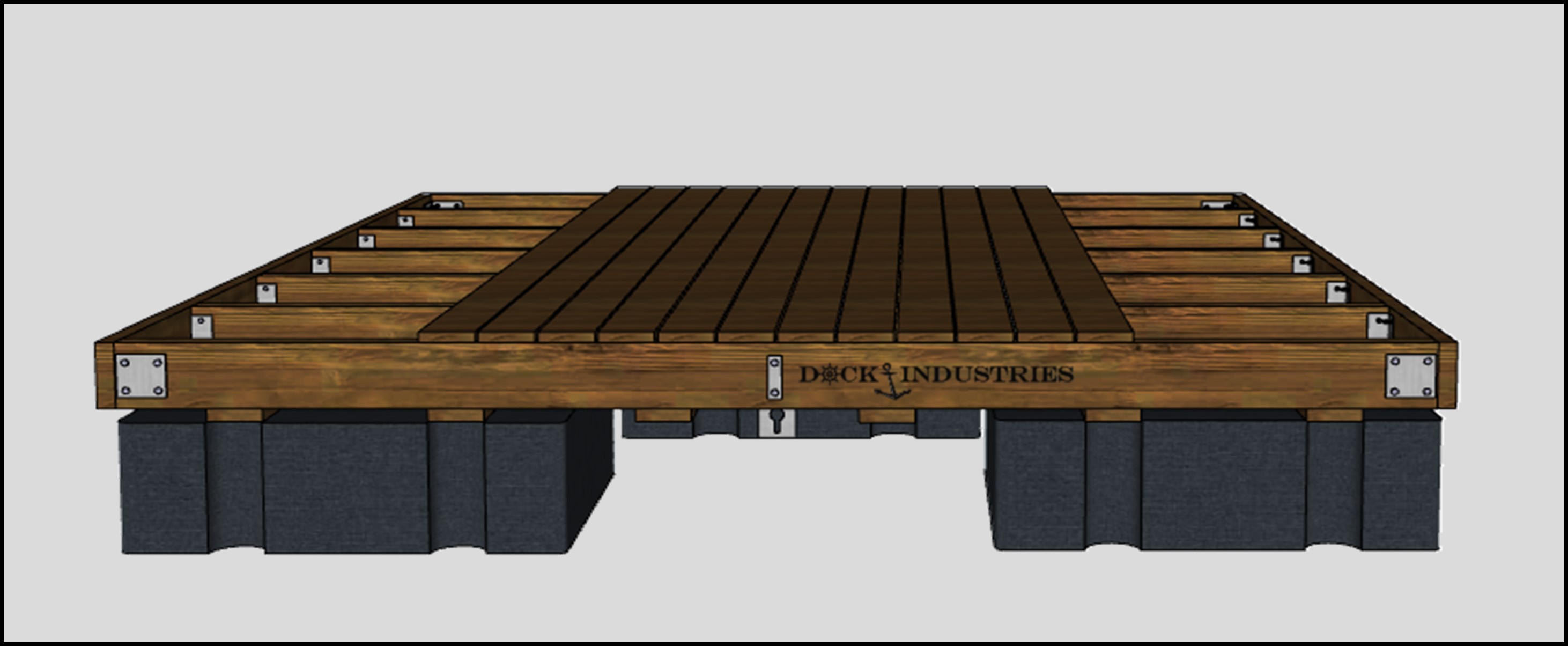 Heavy Duty swim raft 12'x12' kit - Dock Industries
