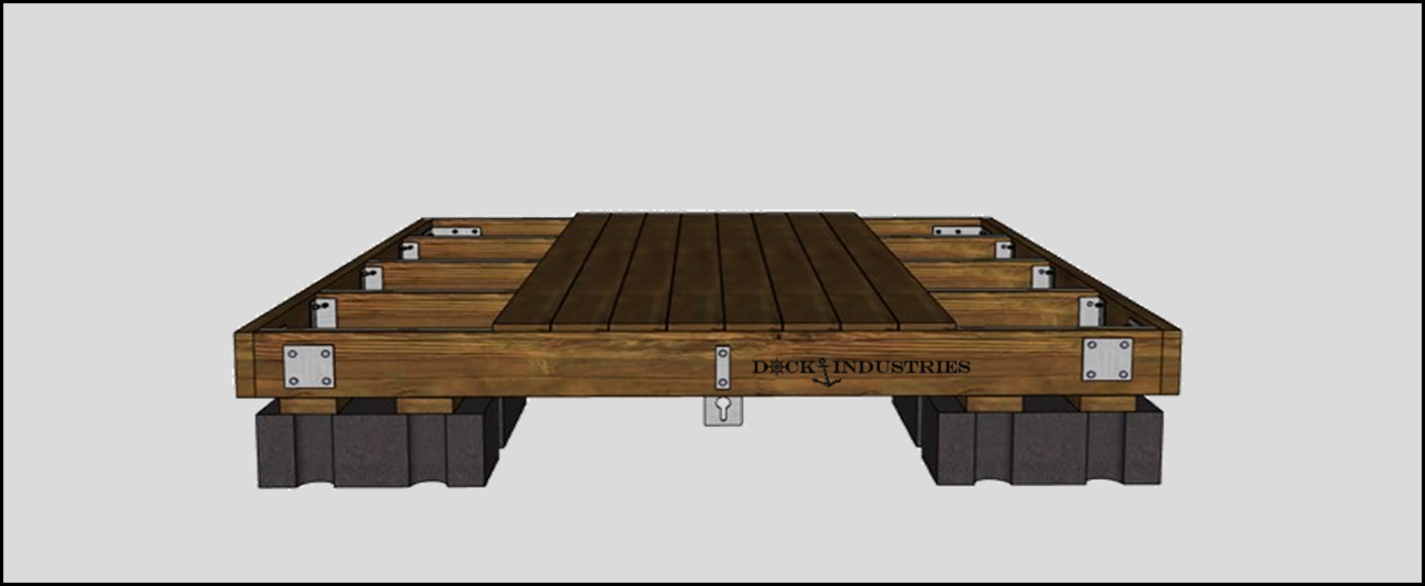 Heavy Duty swim raft 8'x8' kit - Dock Industries