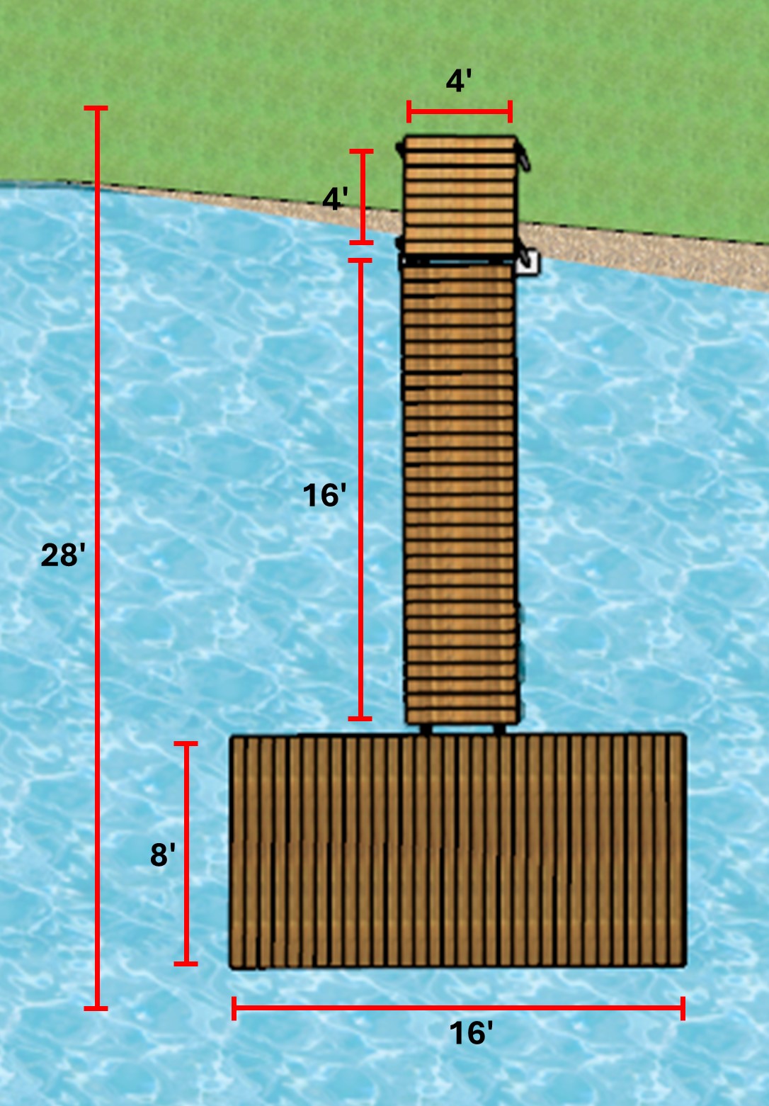 Heavy Duty 4'x4' Fixed dock - 4'x16' Semi-Floating - 8'x16' Floating ... Heavy Duty 4'x4' Fixed dock - 4'x16' Semi-Floating - 8'x16' Floating ...