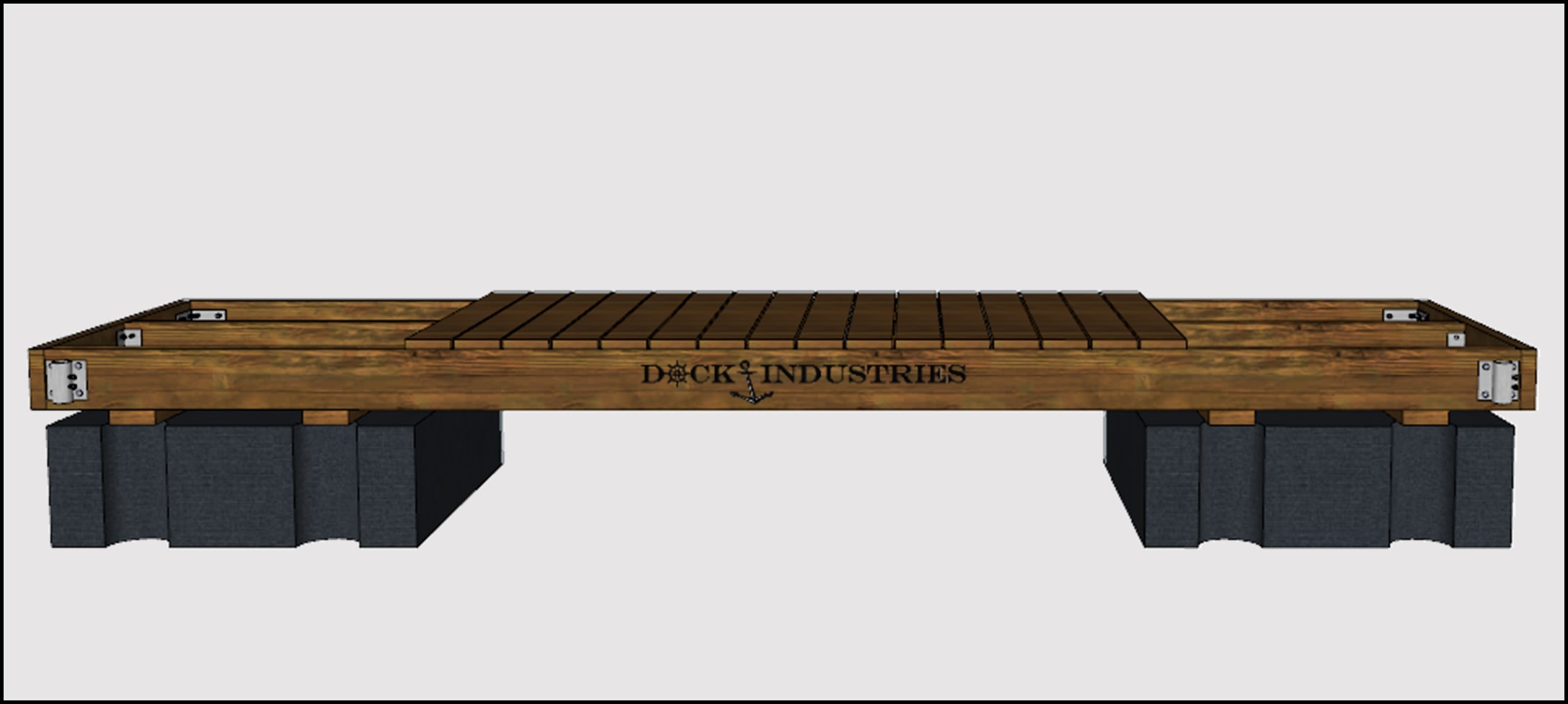 Residential dock kit 4'x16' - For posts - Dock Industries