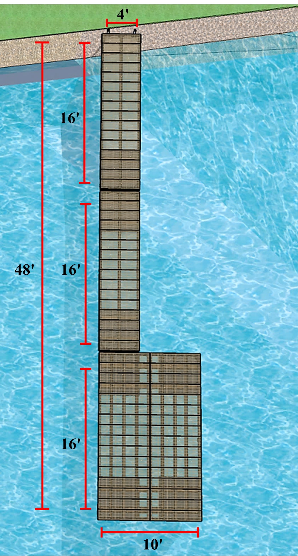 4'x16' Semi-Floating, 4'x16' Floating & 10'x16' Floating Heavy Duty ...